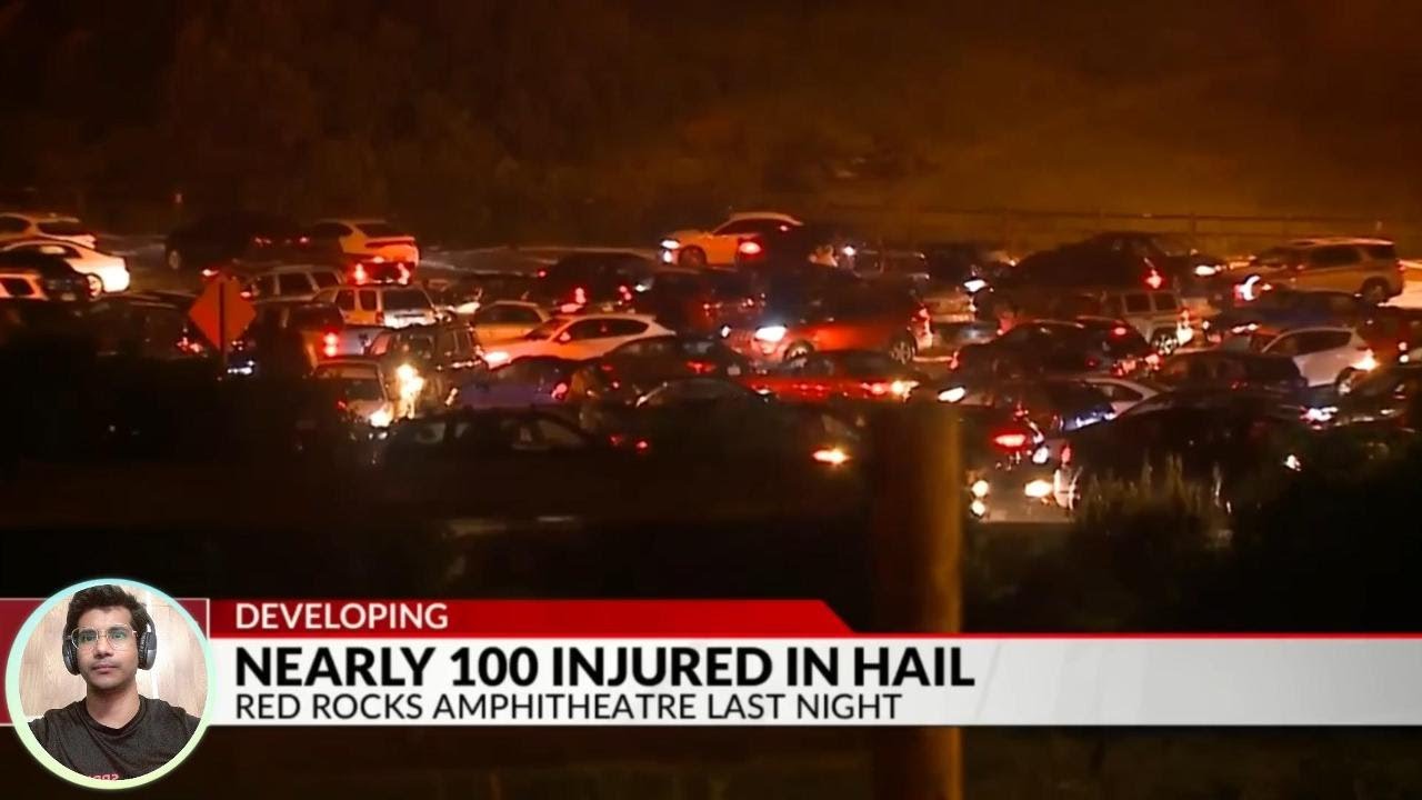 Red Rocks: Hail Chaos Injures Concertgoers! The News Network - YouTube