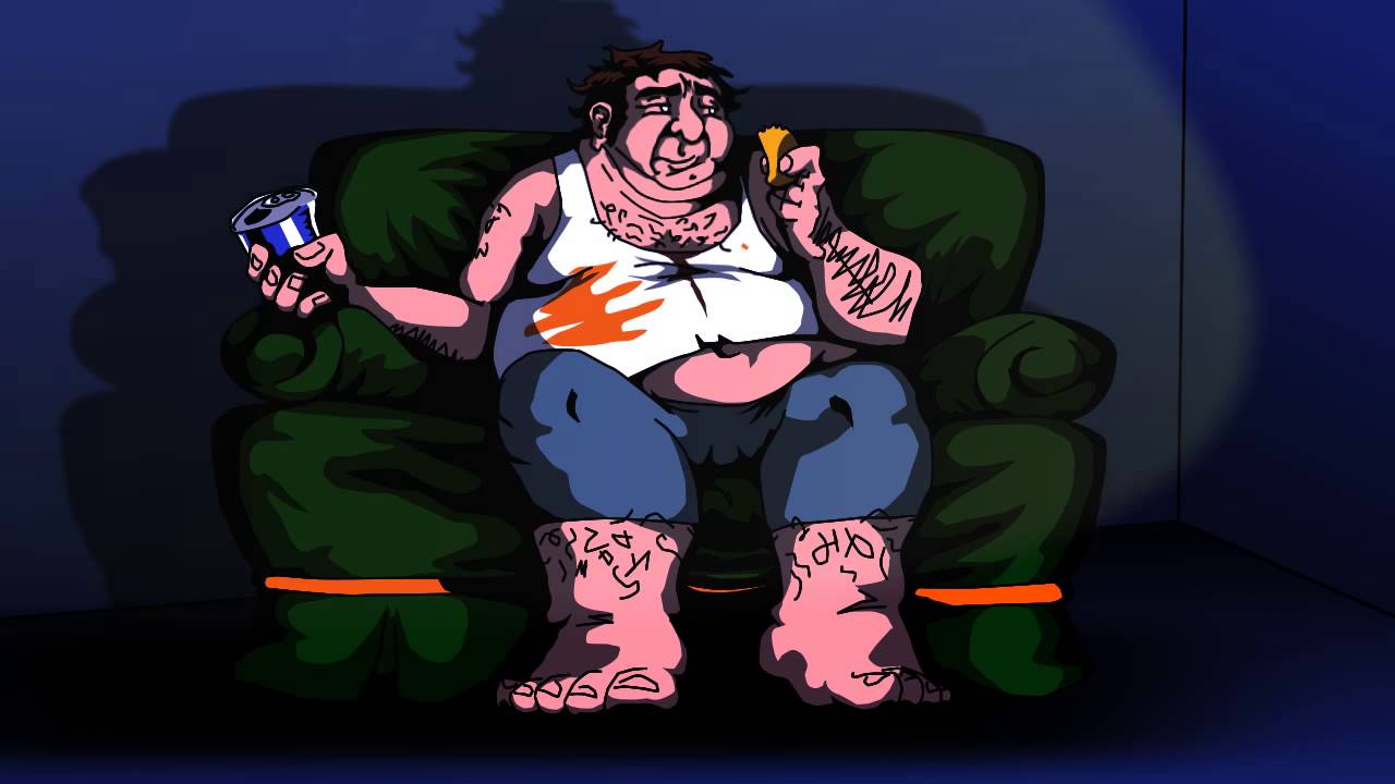 fat slob cartoon - YouTube