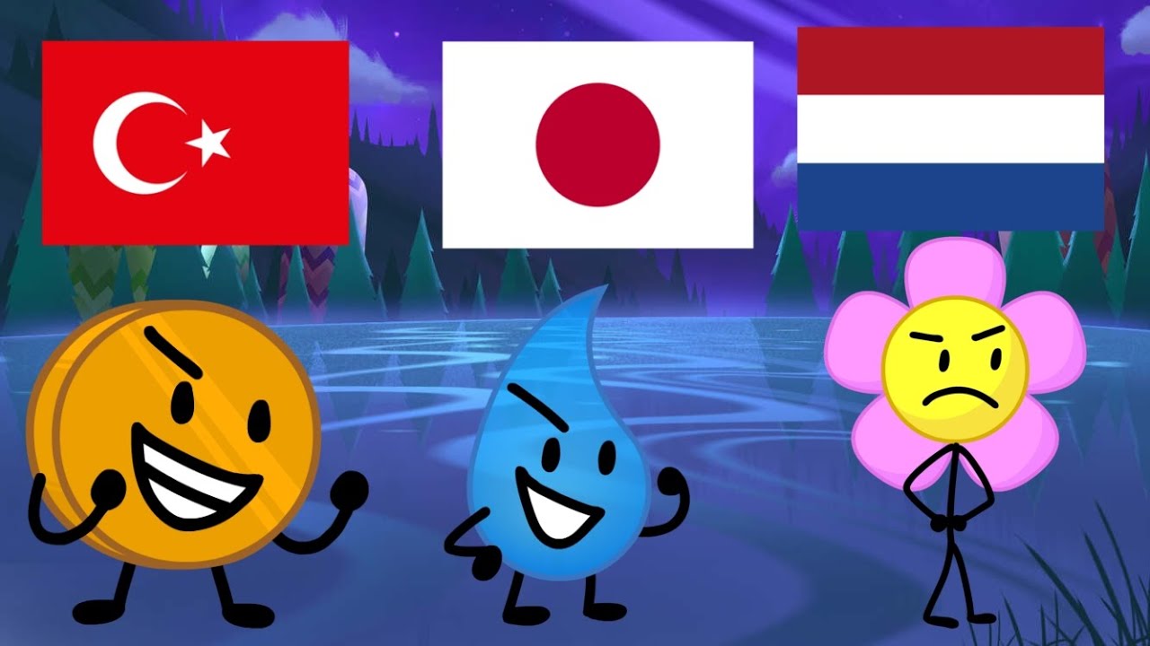 BFDI Characters from Each Country (Part 1) - YouTube