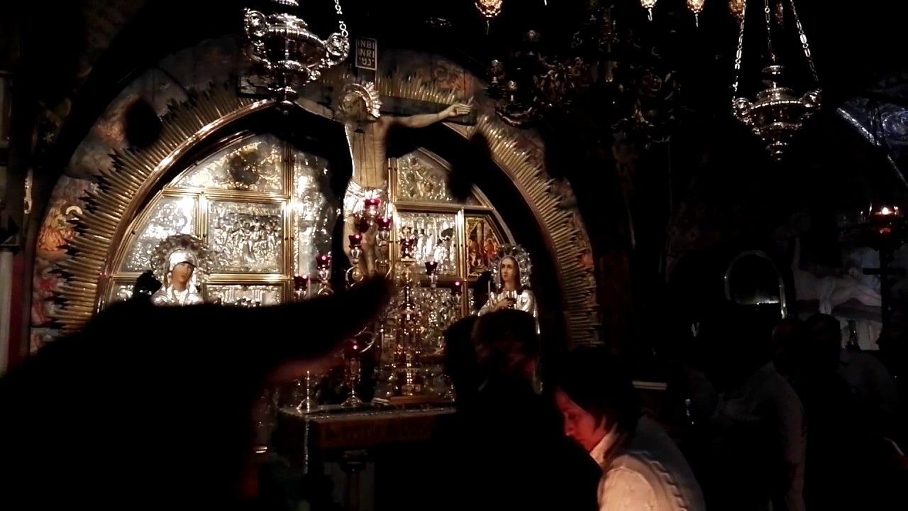 The Golgotha - the place where Jesus was crucified. Church of the Holy ...