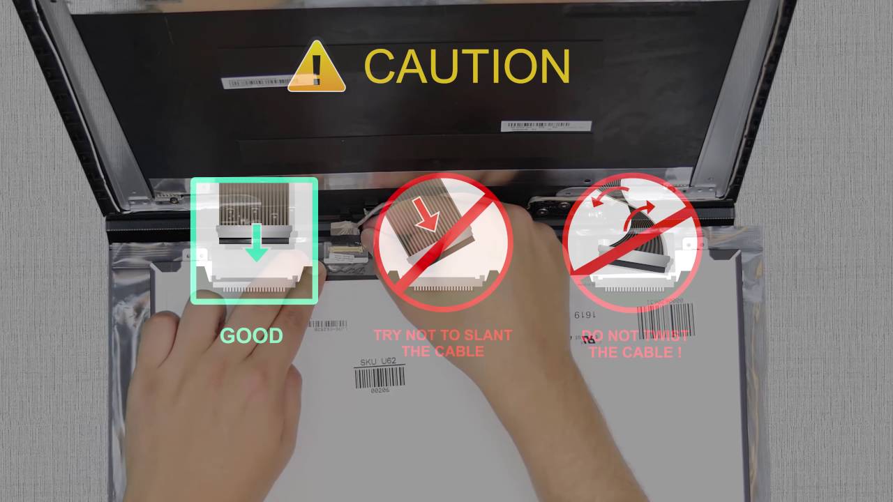 Laptop screen replacement (How to replace notebook LCD) [Lenovo IdeaPad ...