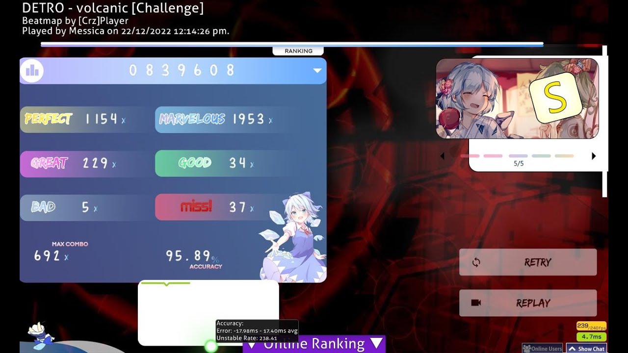 osu!mania 3rd sg delta dan??? - YouTube