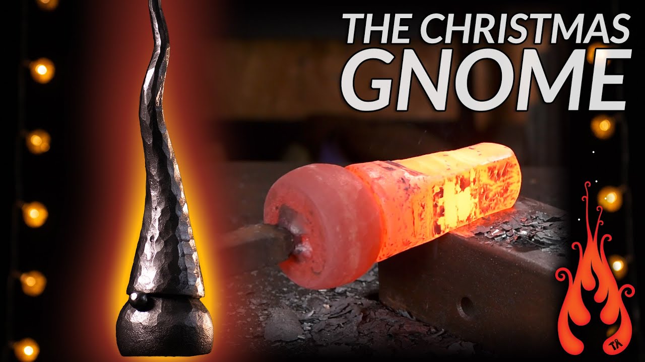 Blacksmithing - Forging a Christmas gnome 2022 - YouTube