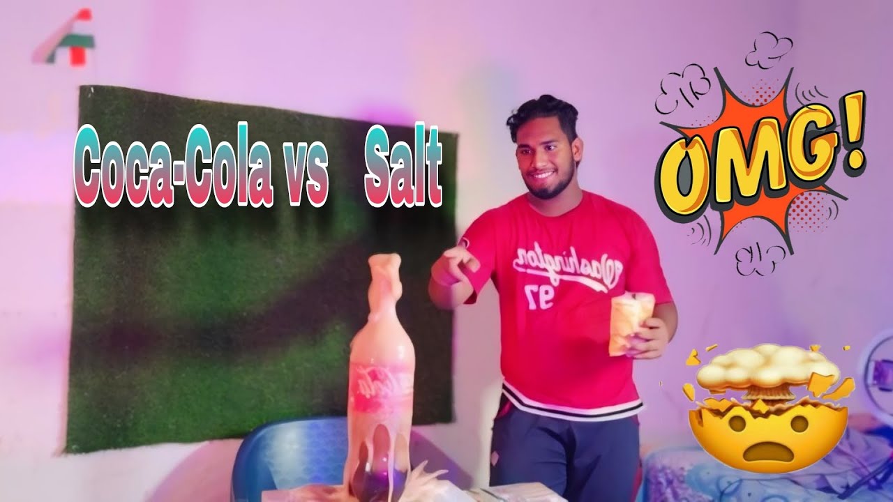 Coca-Cola vs Salt || coca cola fountain experiment 🤯 ⛲ - YouTube