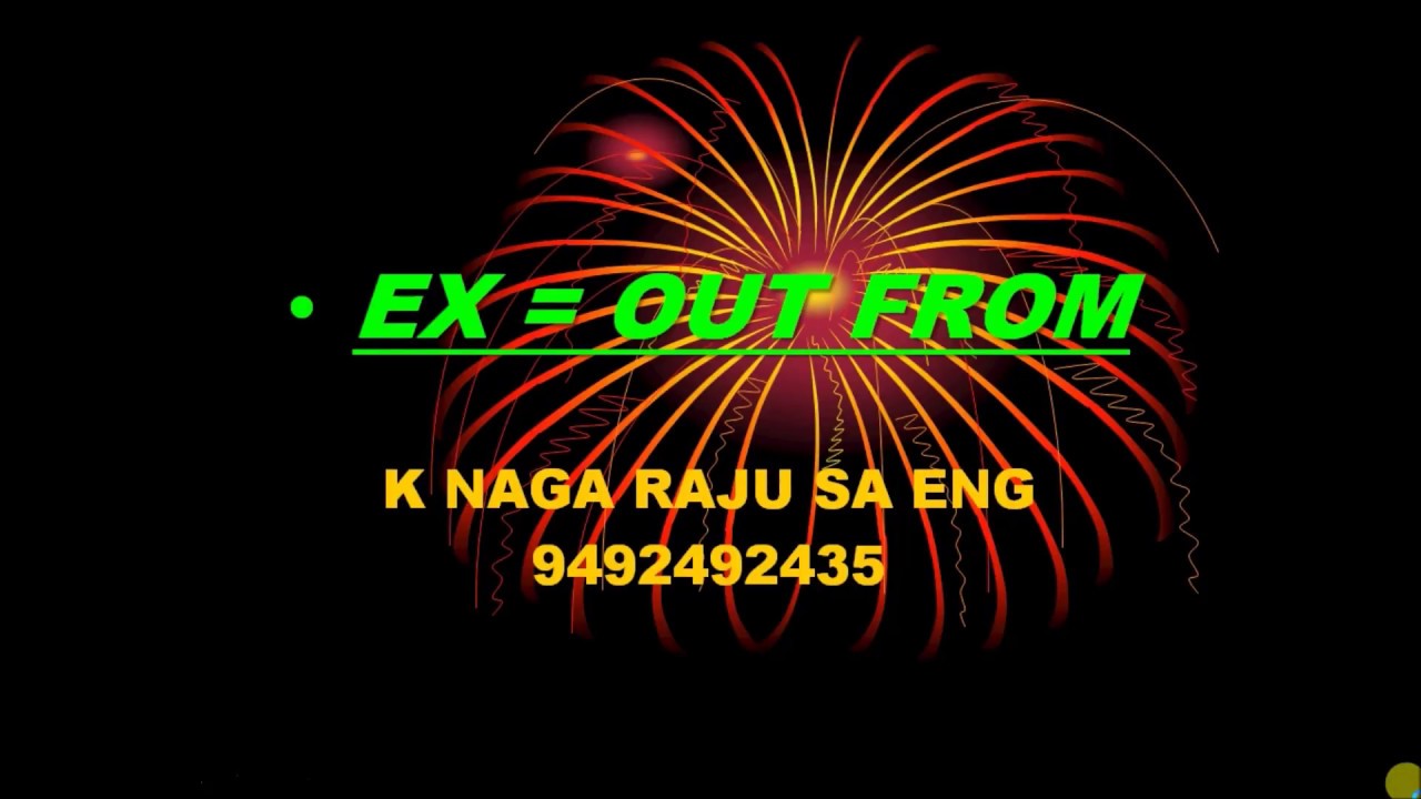 EX OUT FROM PREFIX - YouTube