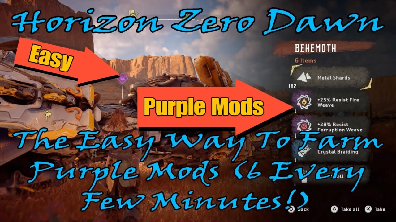 7) Horizon Zero Dawn The Easy Way To Farm Purple Mods (6 Every Few ...
