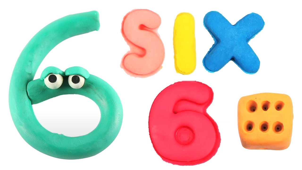 Learn How to Make Number 6 with Play Doh + More Kids Videos - YouTube