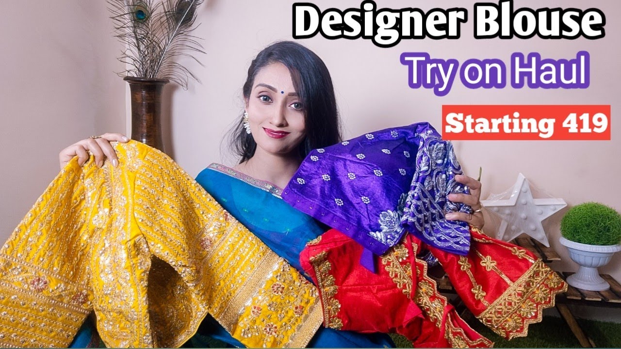 Amazon Heavy Silk Designer Blouse Haul || Starting at 400 Affordable ...