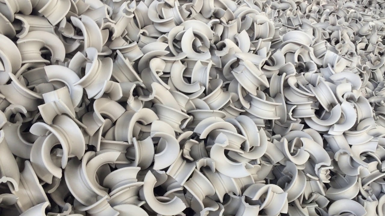 Ceramic Intalox Saddle Ring Random packing - YouTube