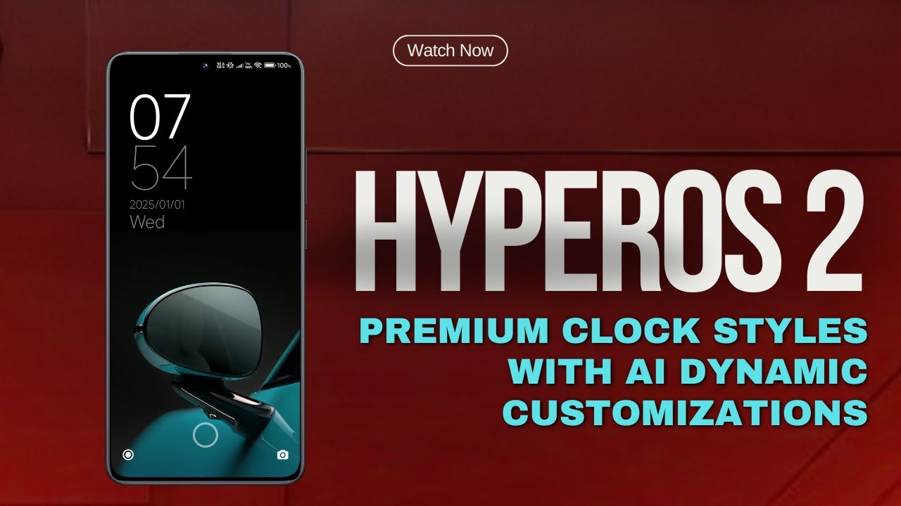 Premium HyperOS 2 Clock Styles with AI Dynamic Wallpapers Animations ...