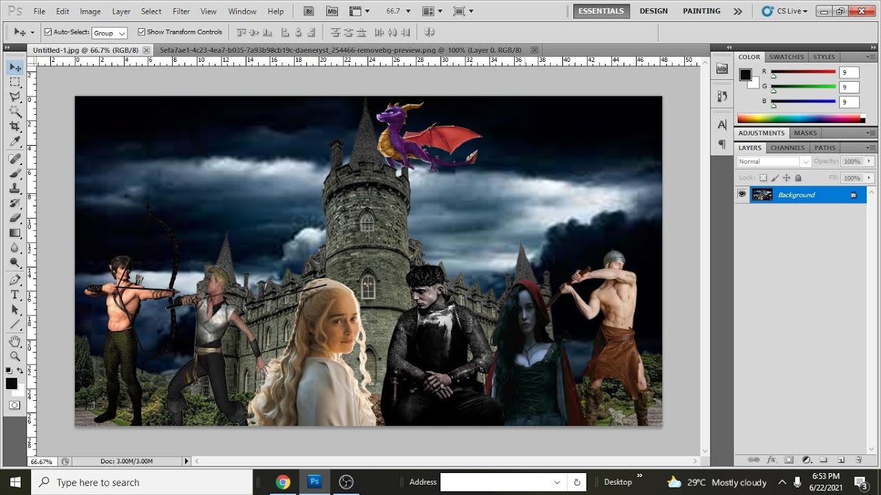 Adobe photoshop Create best wall paper. for window 10 - YouTube