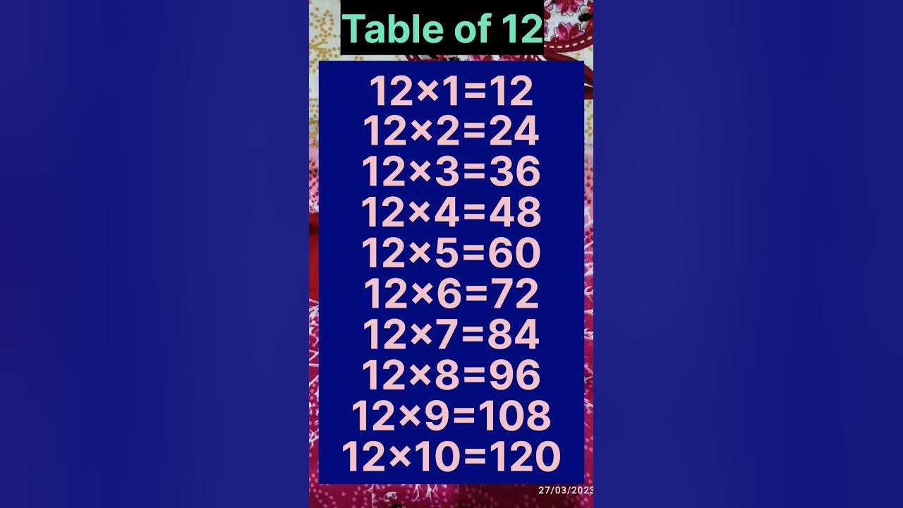Table Of 12 math YouTube table-of-12-math-youtube