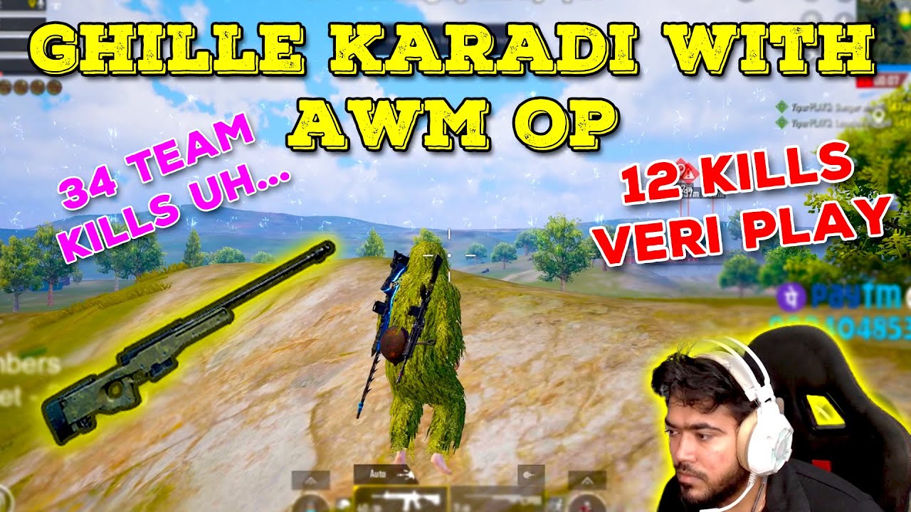 Ghille Karadi with AWM - 34 Kills 2500 Damage Aggressive Gameplay🔥🔥 # ...