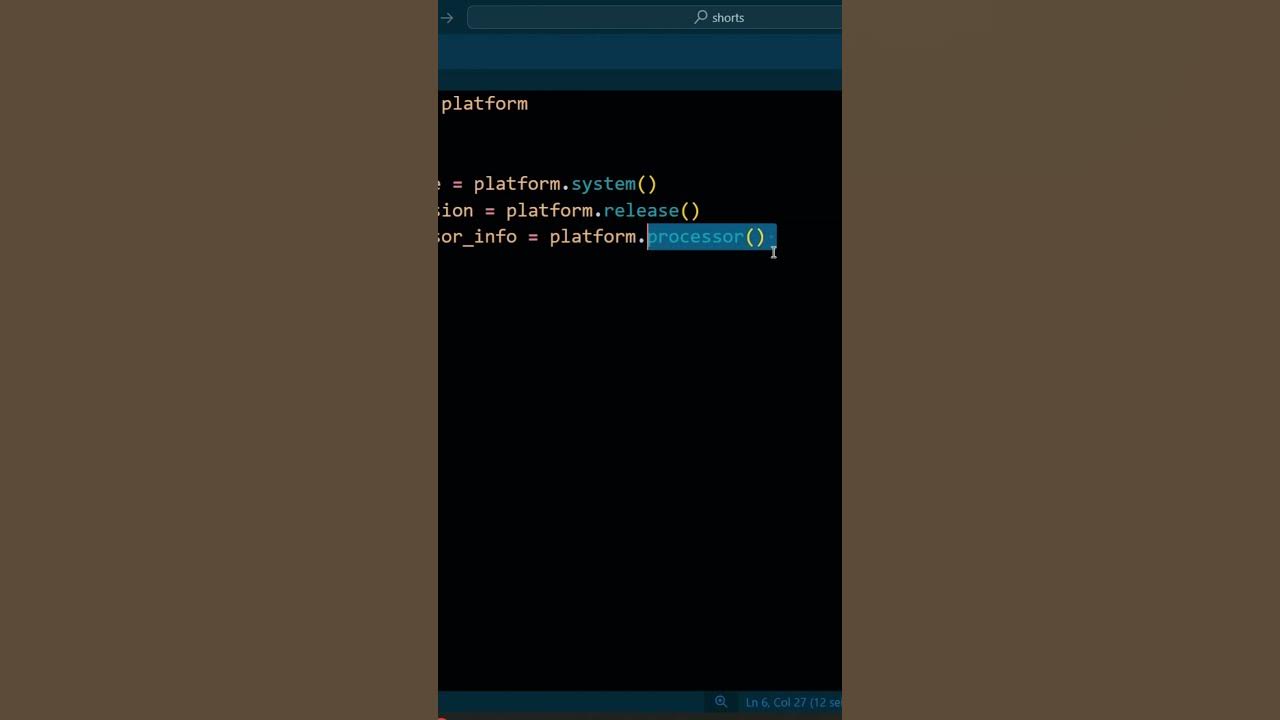 Get System Info Using Python! #python #SystemInfo #programming - YouTube