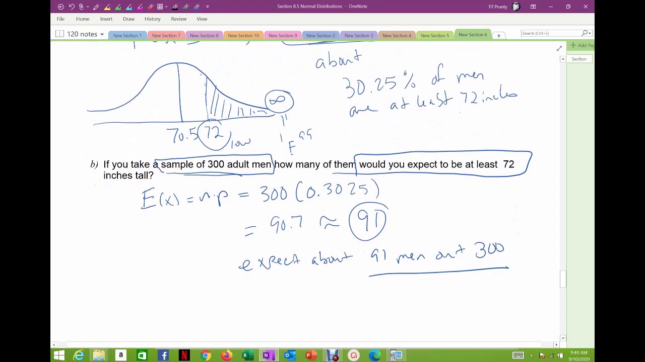 8.5 video 3 applications of normal curves and expect value - YouTube