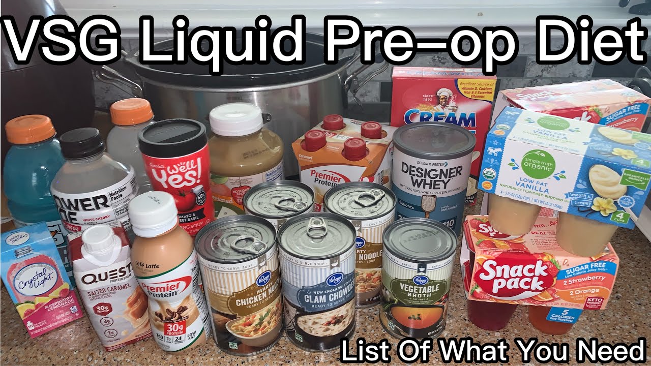 VSG Liquid Diet | Grocery Haul - YouTube