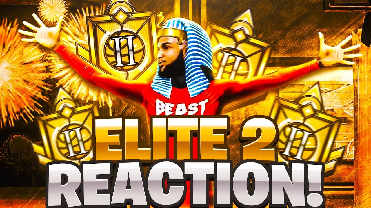 I HIT ELITE 2 IN NBA 2K21! INSANE LIVE REACTION AND UNLOCKED CUSTOM T ...