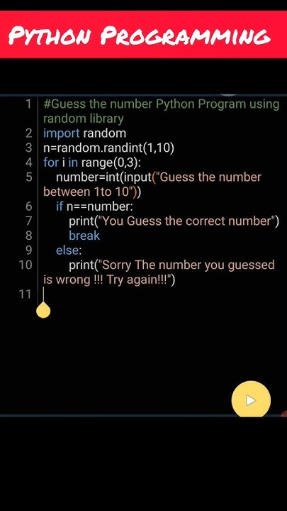 Guess The Number Random Library Python Programming Coding Python Programminglanguage