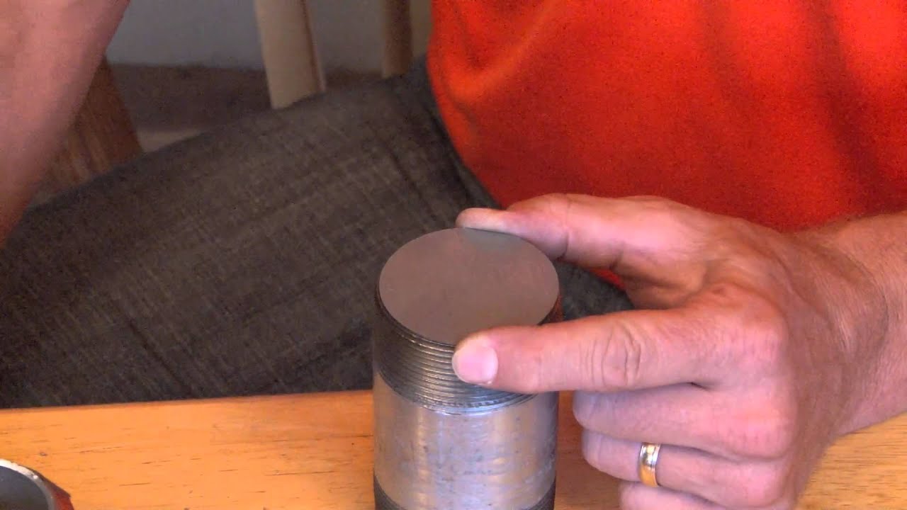 2" Zinc Plated Steel Pipe Cap Bushings/Pennies: PNY200 - YouTube