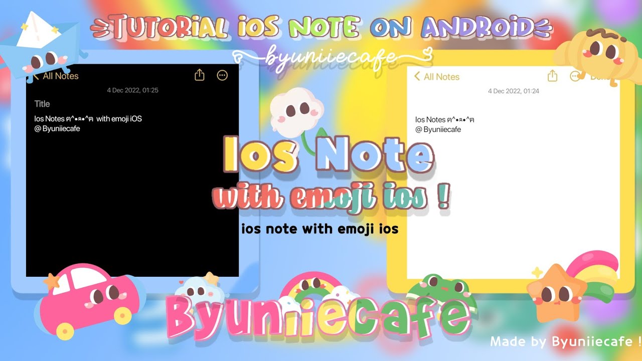 ୨୧🗒️ • Tutorial ios note + emoji ios for Android ! ( ios style note ...