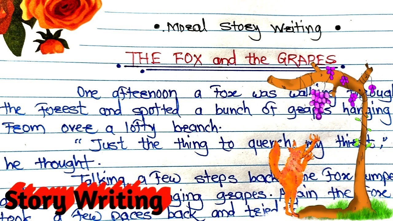 The Fox and Sour Grapes Story | The Fox and The Grapes Story with Moral ...