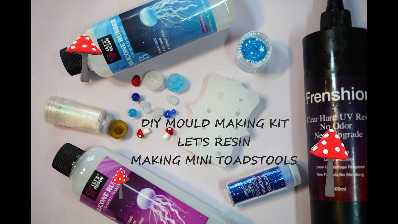 Mould Making Kit Let’s Resin/DIY UV Resin Toadstools/Book Nook Kit/How To Make Mini Toadstools ...