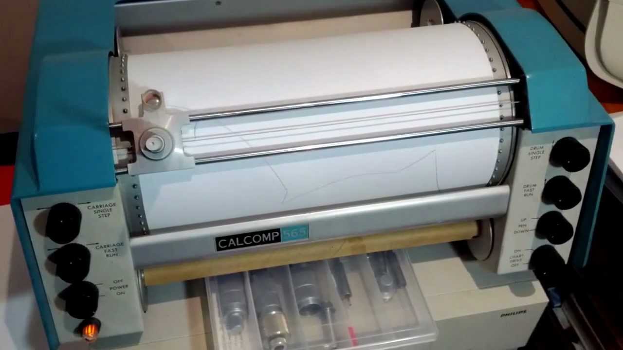 Calcomp 565 Plotter - YouTube