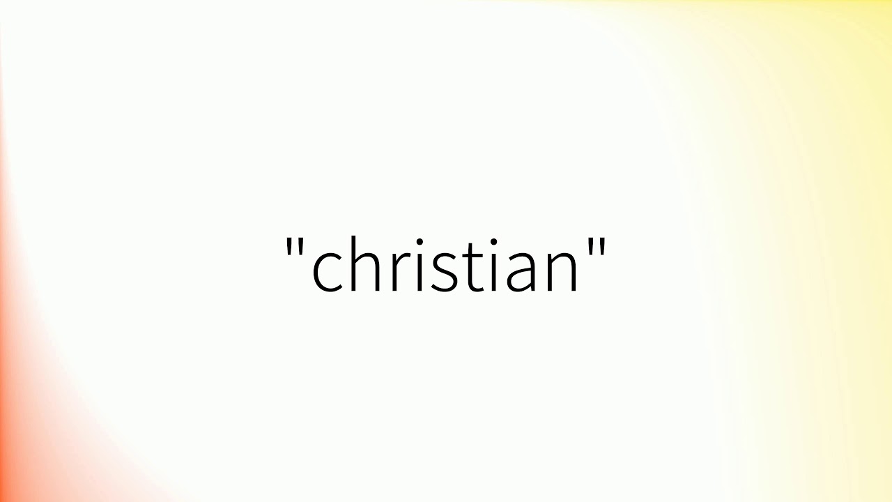 Como pronunciar 'Christian' en español - YouTube