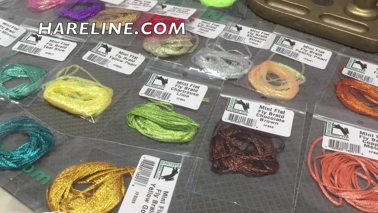Hareline Mini Flat Fly Braid - YouTube