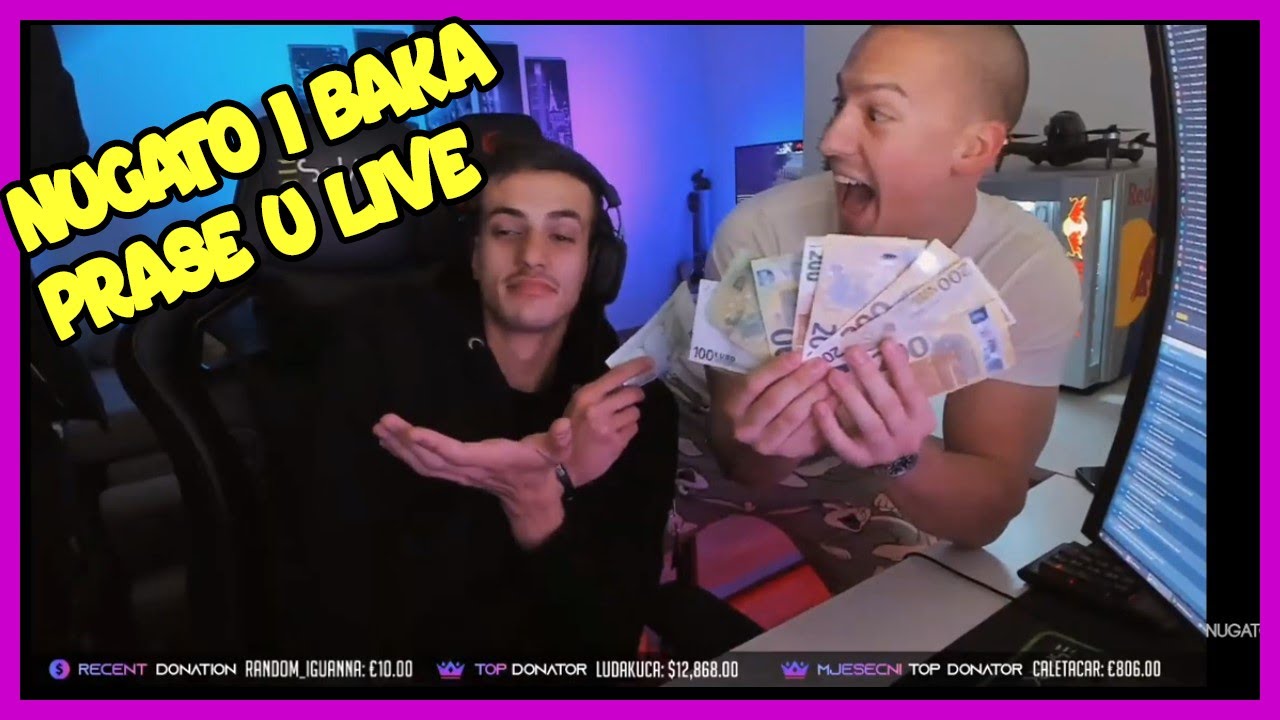NUGATO DOBIO 1500$ OD BAKE PRASETA U STREAMU NUGATO IGRA FORTNITE - YouTube