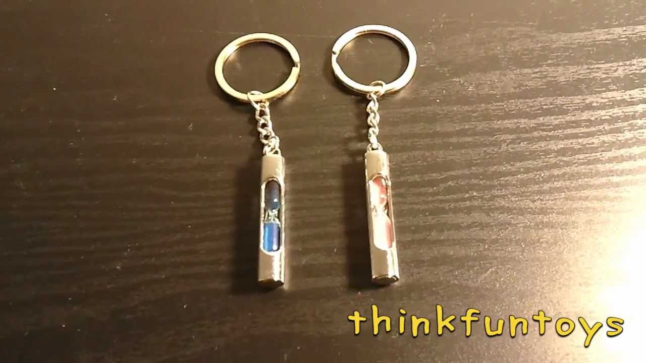 Couples Hourglass Sand Timer Keychain - YouTube