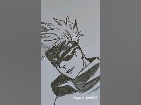 How to draw gojo satoru 😎 from jujutsu kaisen in 10sec,10mins,10hrs# ...