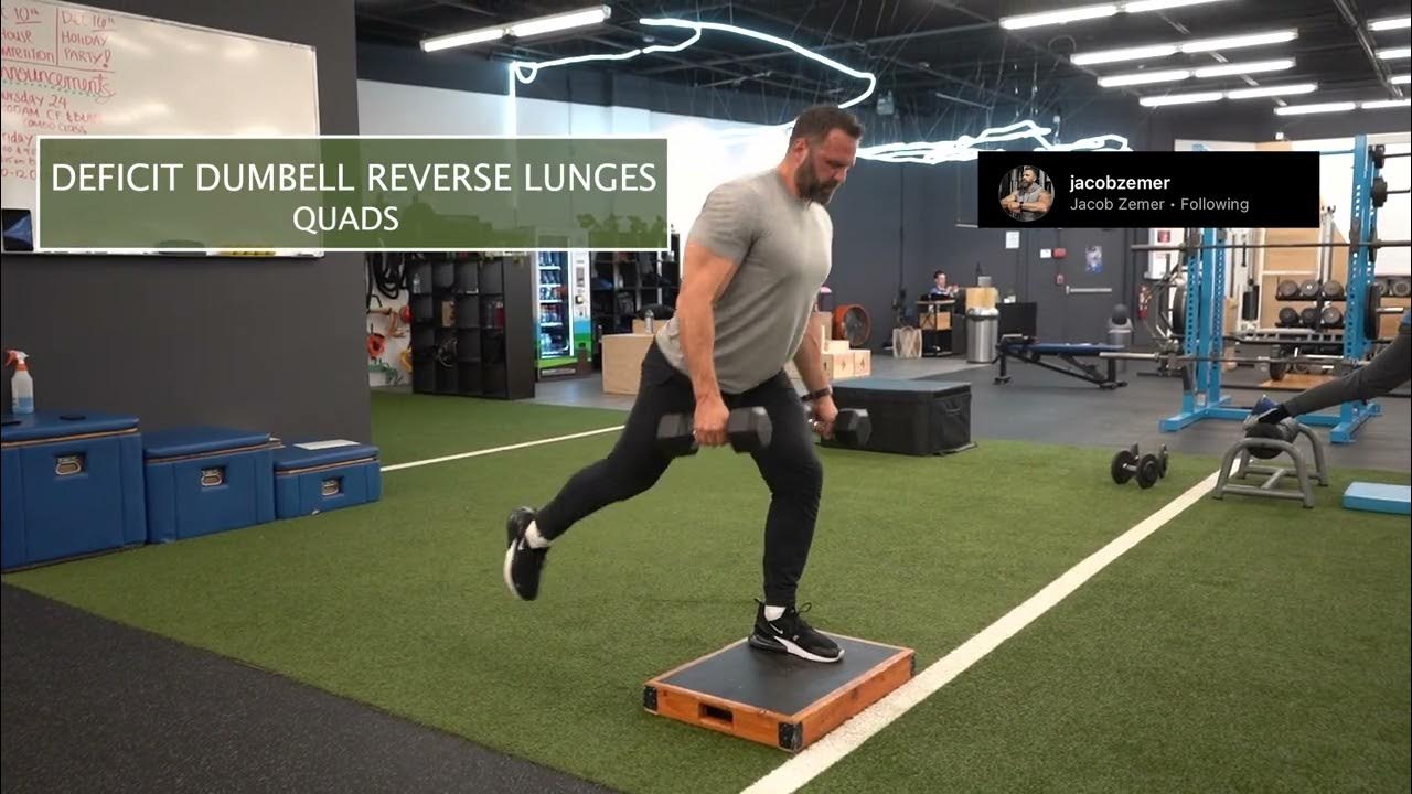 Deficit Dumbbell Reverse Lunges - YouTube