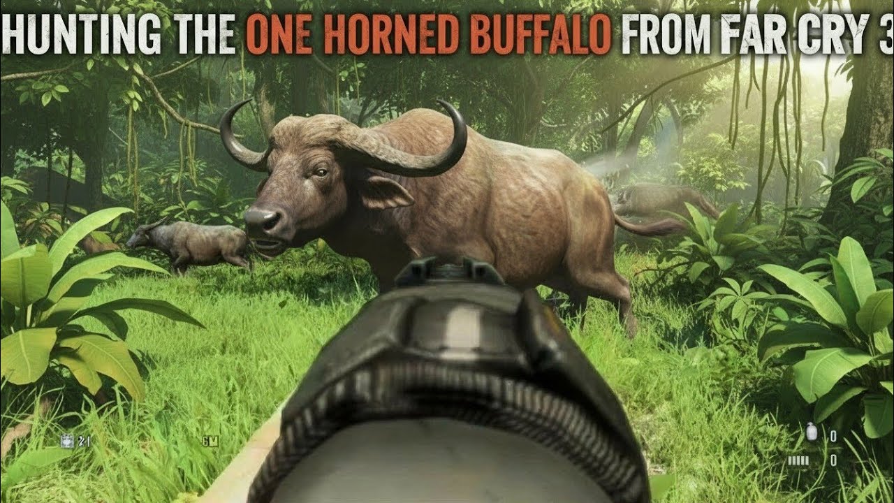 Hunting the One Horned Buffalo on Far Cry 3 - YouTube