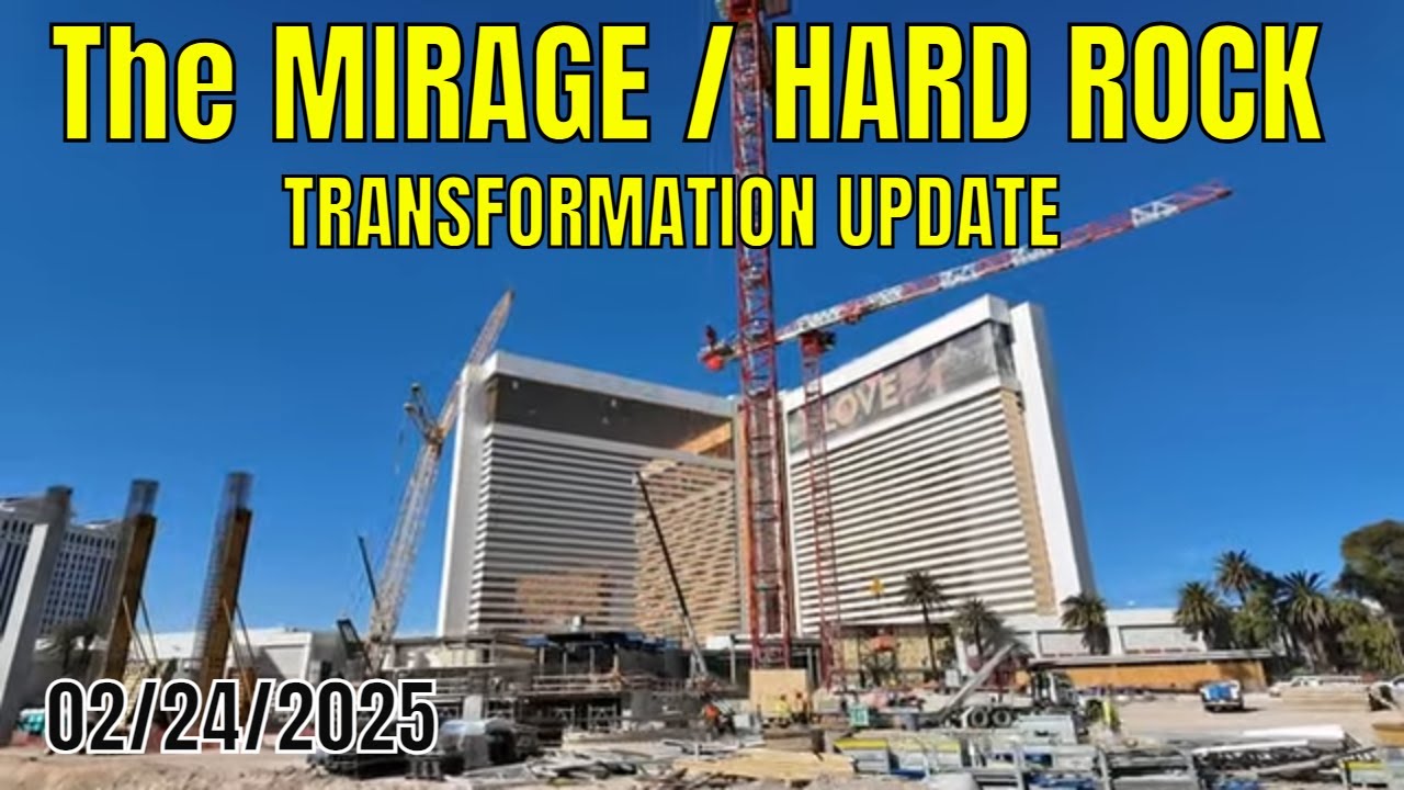 Mirage to Hard Rock Hotel Las Vegas Transformation Update 02 24 2025 - YouTube