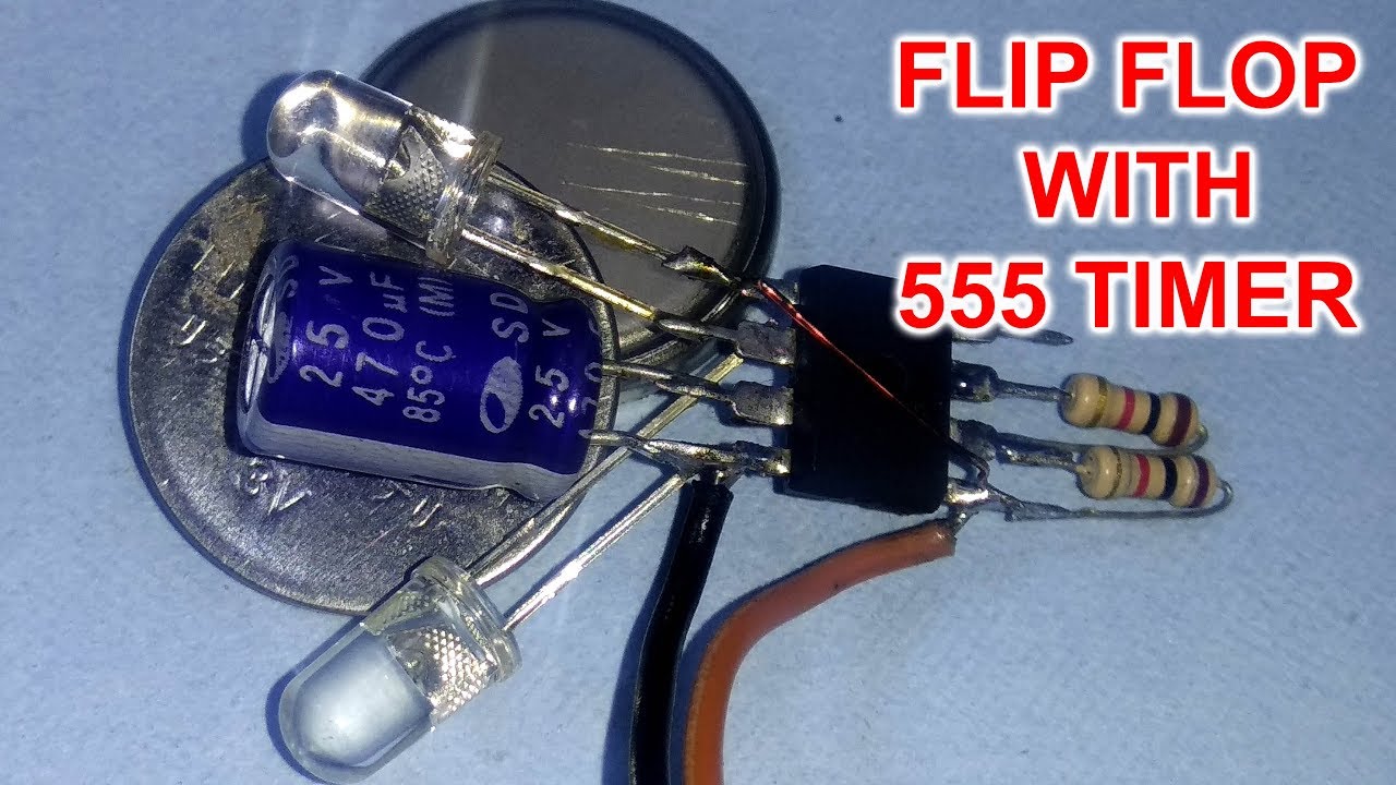 LED Chaser Circuit using 555 Timer IC | Flip Flop Circuit using 555 IC ...