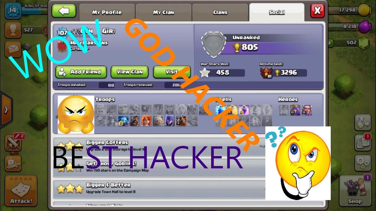 CLASH OF CLANS GOD HACKER || BY GAME CONQUERORS - YouTube