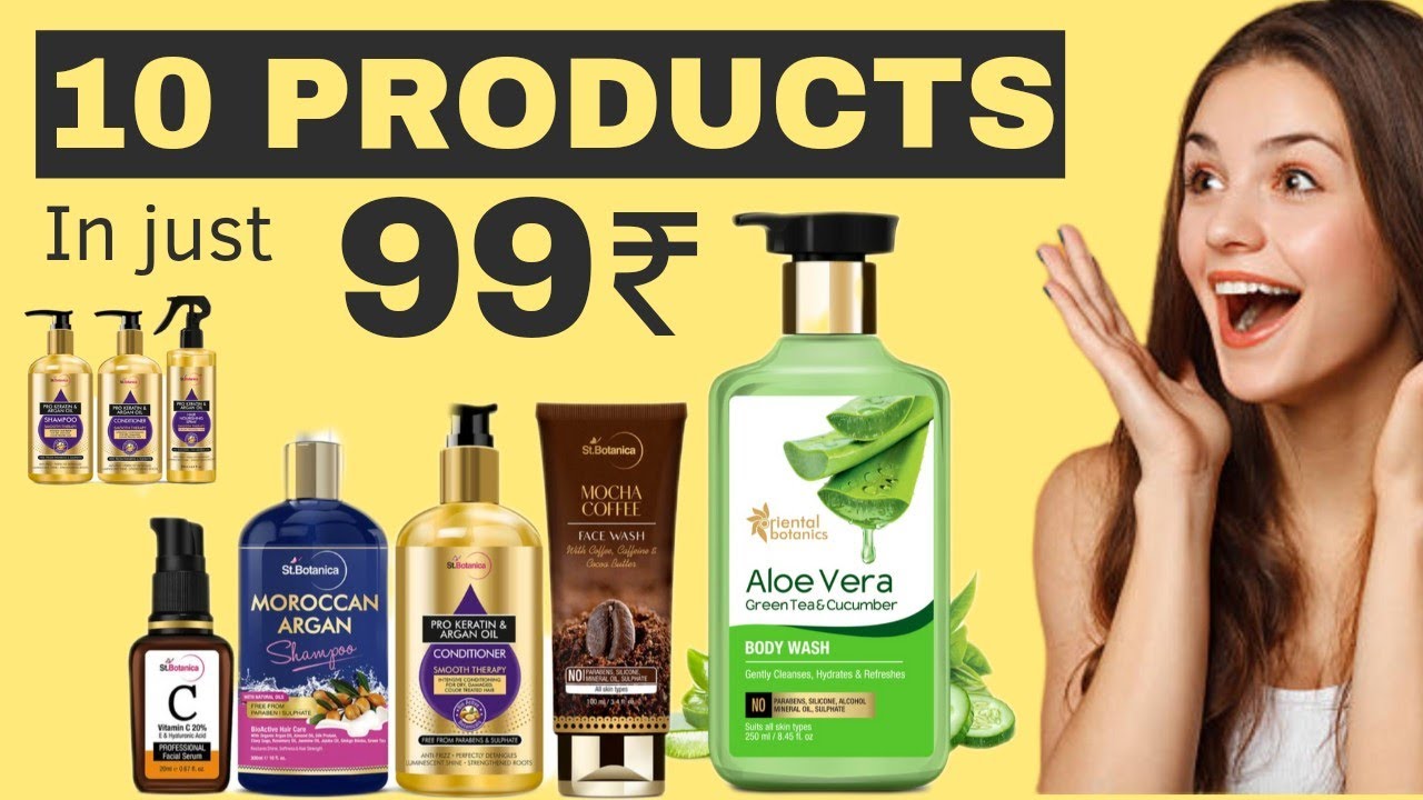 10 Products in just 99₹😳 St.Botanica loot offer of the day | Free Hair ...