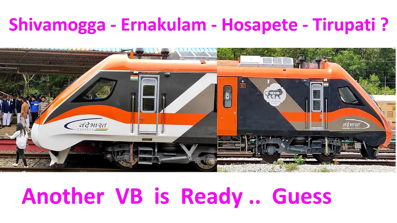 New VB is Ready ... Guess ?? .. 3 Orange Vande Bharat Trains at SMVB ...