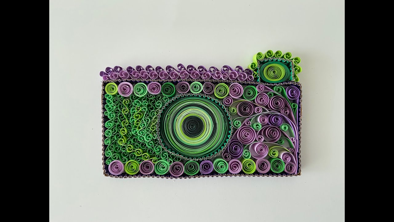 Photo Camera Quilling Paper Tutorial 📷 // DIY // Quilling for Beginners ...