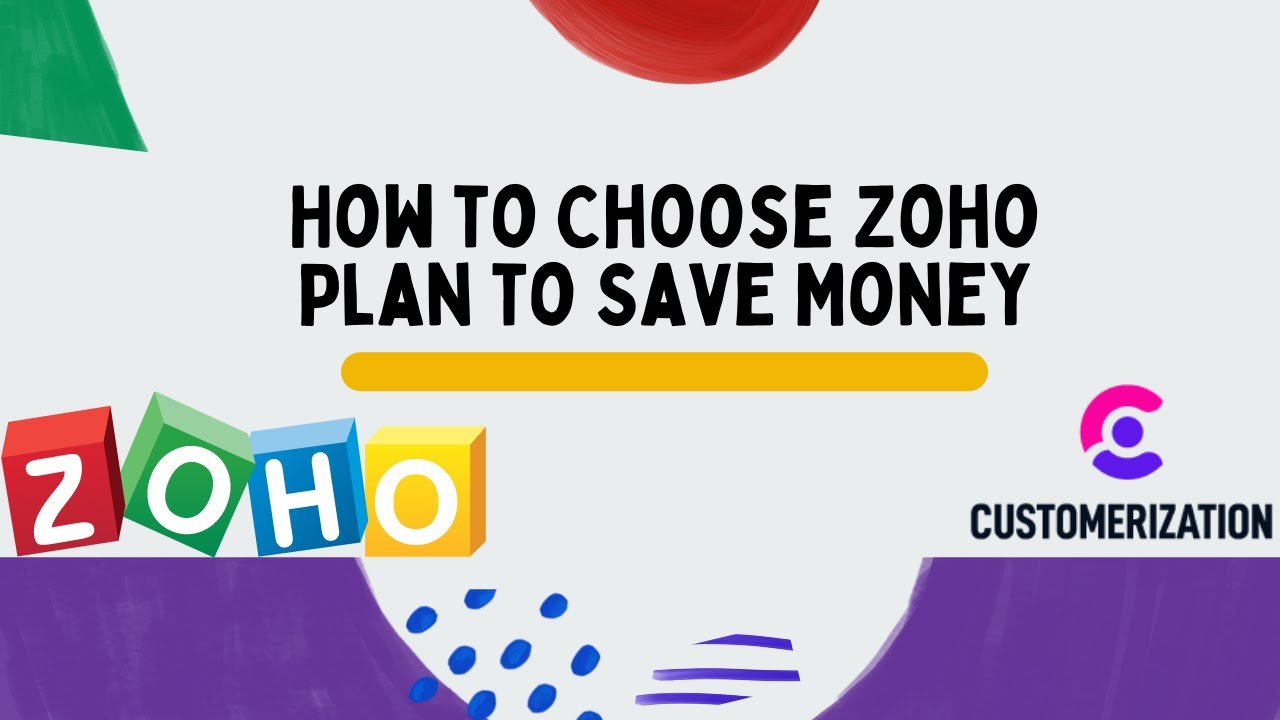 How to Choose Zoho Plan to Save Money - YouTube
