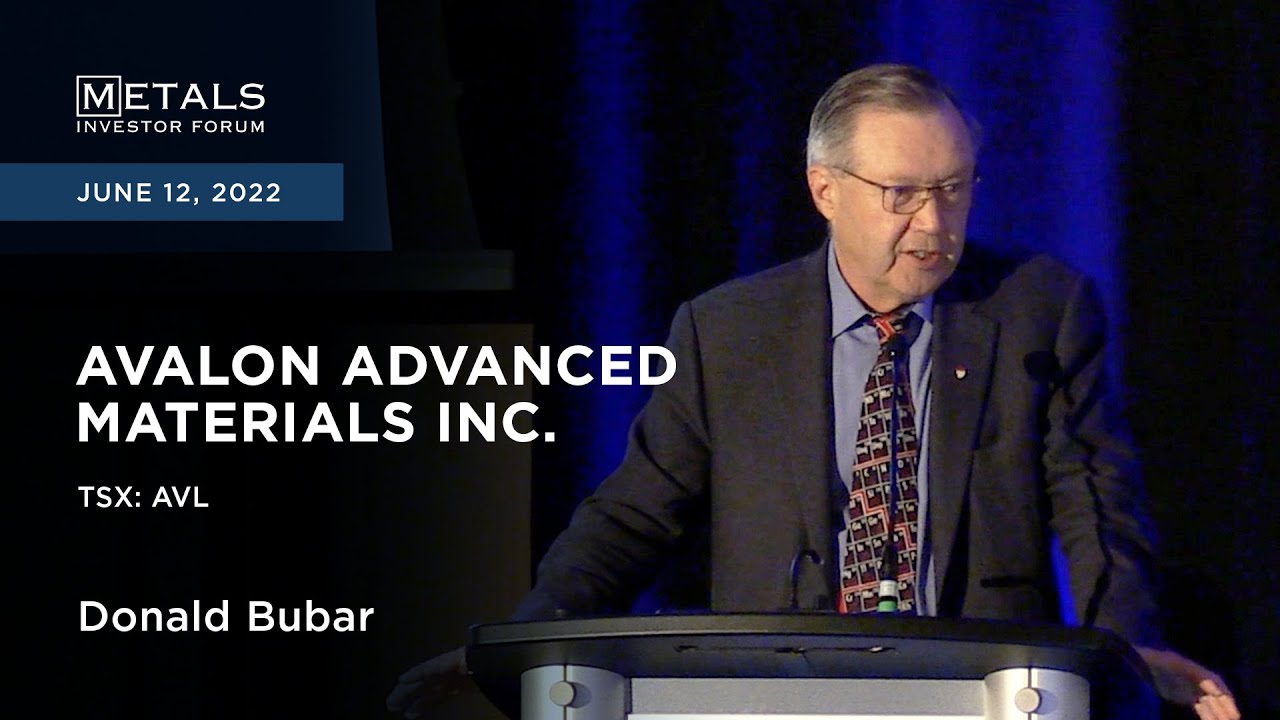 Donald Bubar of Avalon Advanced Materials presents at the Metals ...