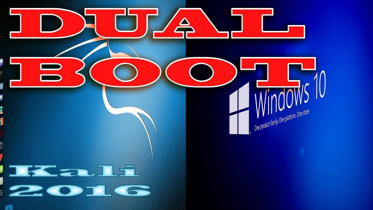 Dual boot Kali Linux 2016 with Windows 7/8/10 - YouTube