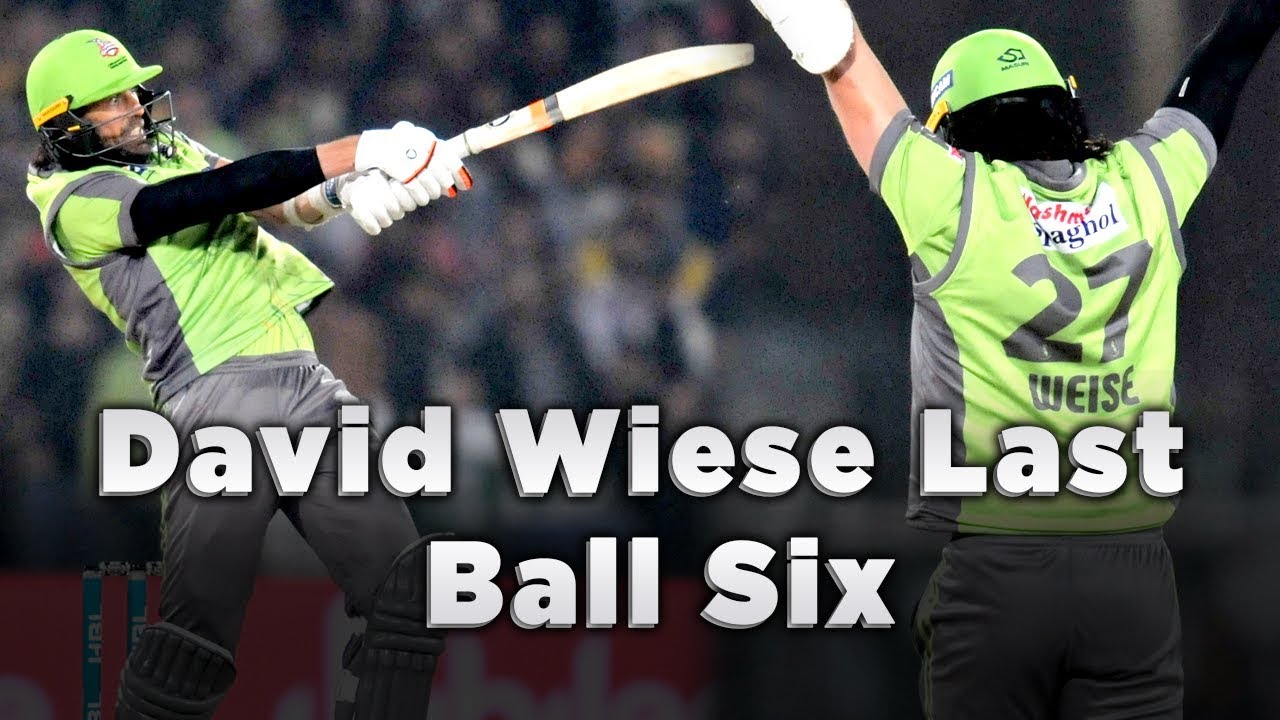 David Wiese Last Ball Six | Thrilling Last Over Ever in PSL 5 | HBL PSL ...