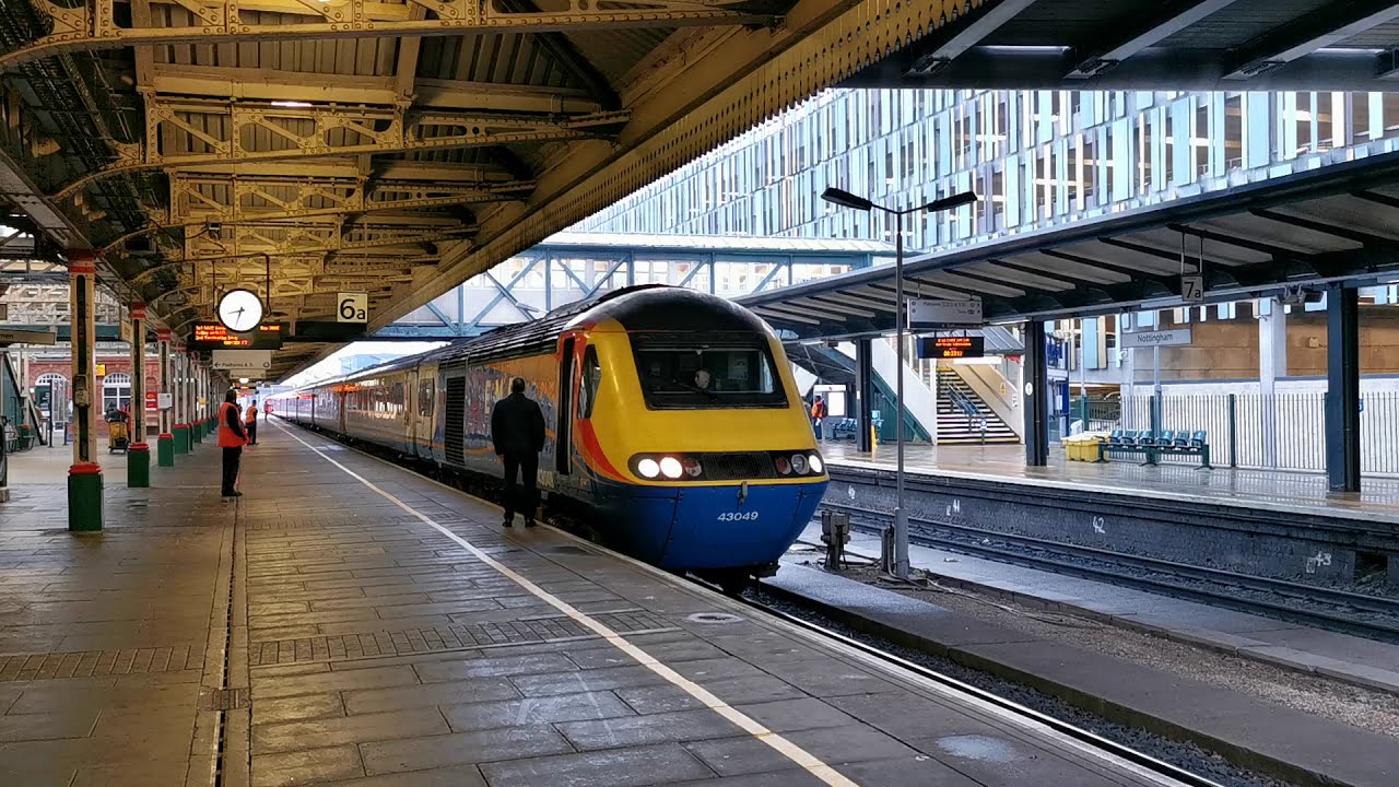 EMR VP185 HSTs 43049 + 43047 depart Nottingham 11/12/20 - YouTube