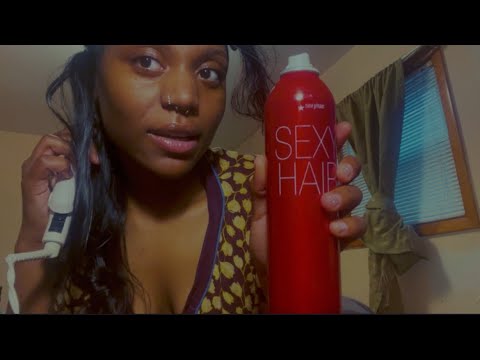 First lofi asmr||Straightening our hair🎀||Ramble chat|| {lightly edited} - YouTube