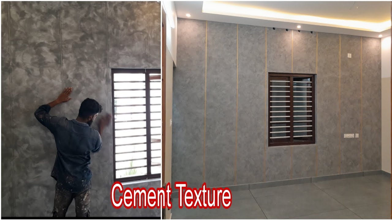 Cement texture design shell paints ||Rakesh P|| all Kerala texture work ...