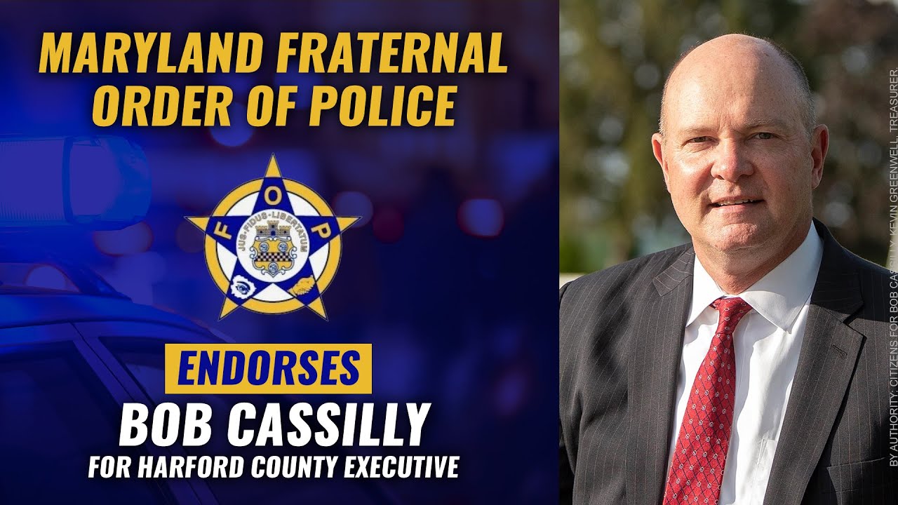 Maryland FOP Endorses Bob Cassilly for Harford County Executive - YouTube
