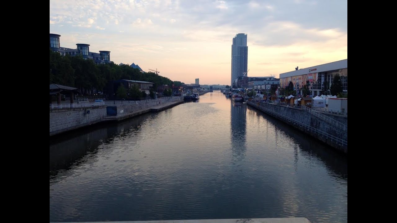 Brussels canal boat Belgium first video - YouTube