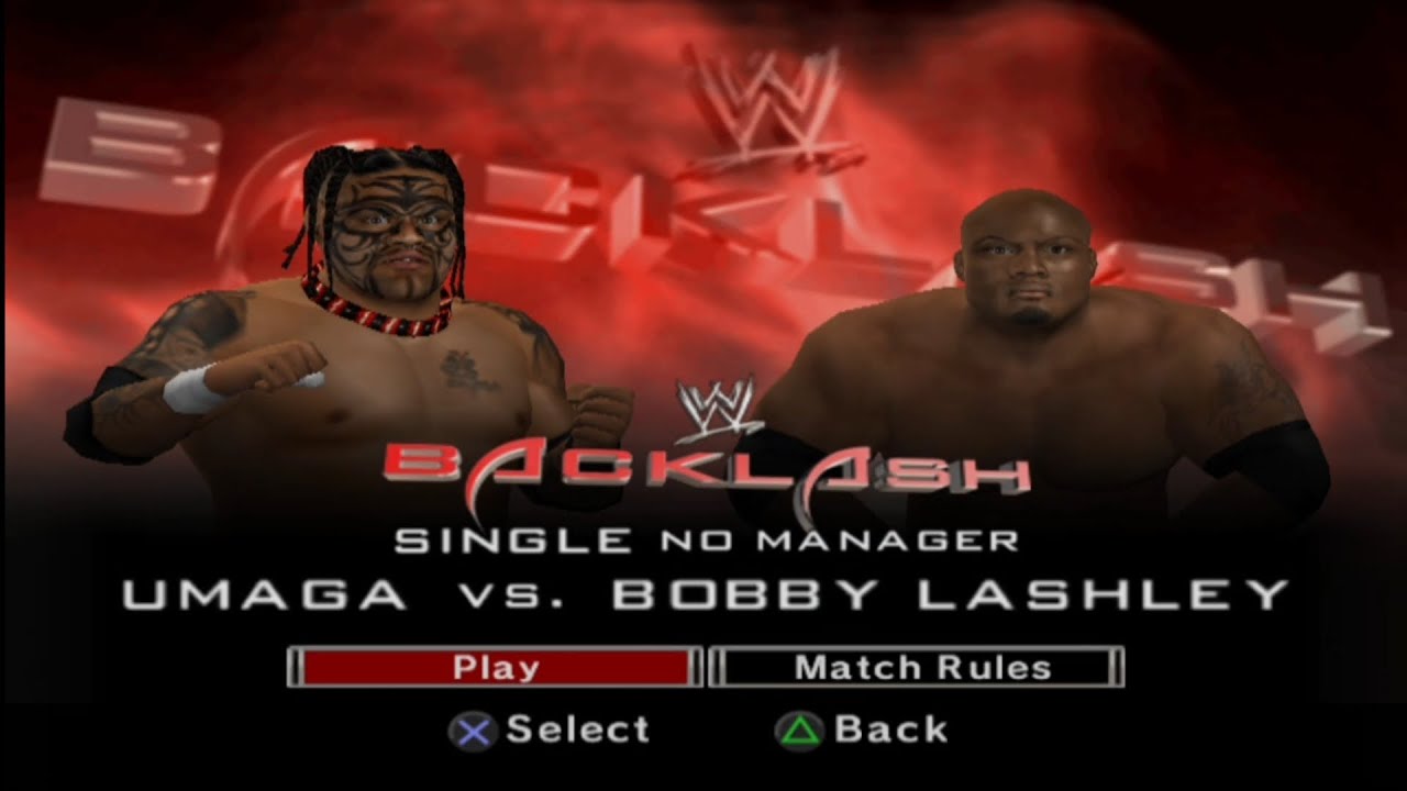 WWE SmackDown vs Raw 2007 - Umaga vs Bobby Lashley - YouTube